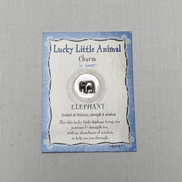 GANZ | Jewelry | Ganz Lucky Little Animal Charm Silver Elephant | Poshmark
